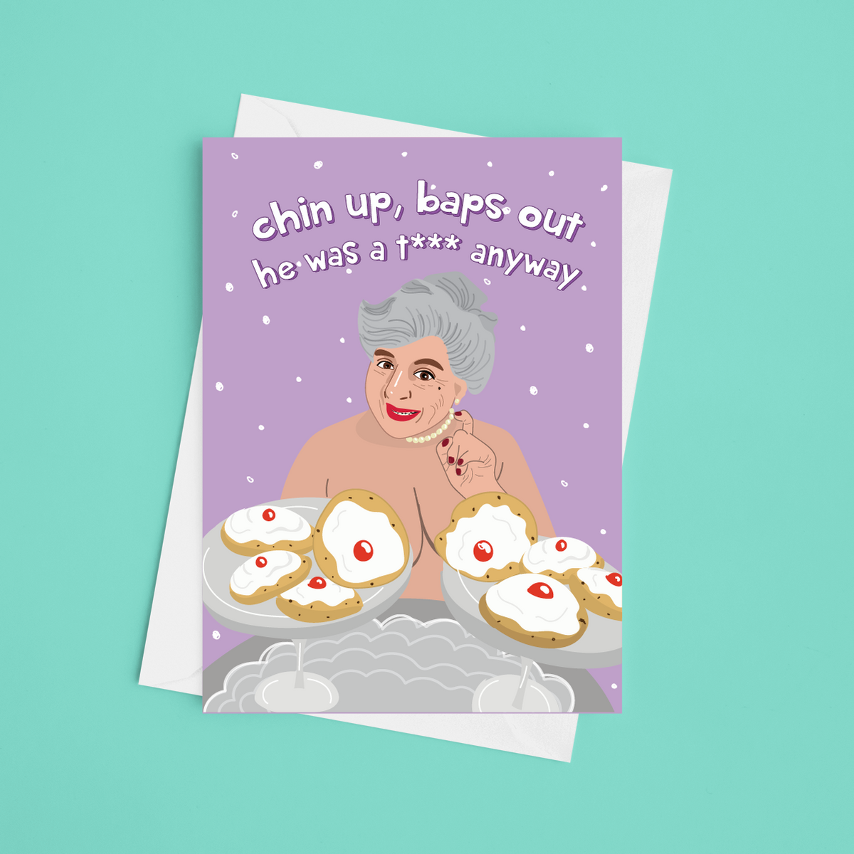 Chin Up Baps Out - A5 Divorce Card (Blank) – Laura Lonsdale Designs
