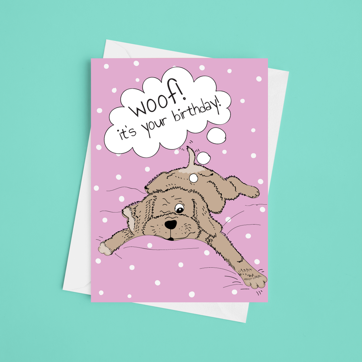 Snatch Woof Duvet - A5 Birthday Card – Laura Lonsdale Designs