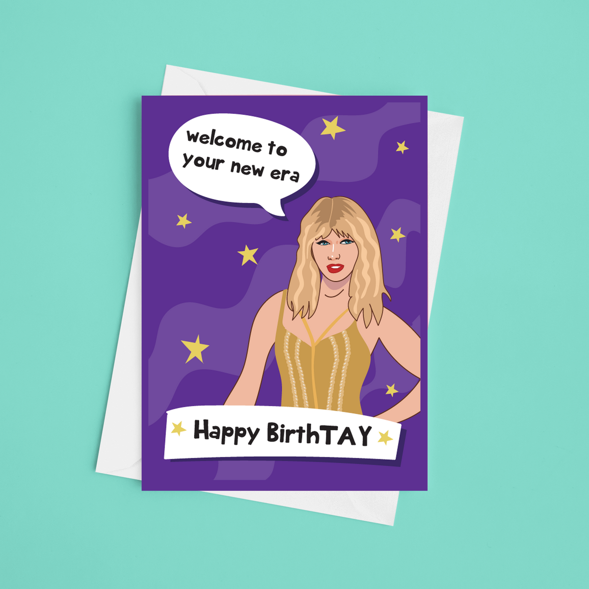 Happy Birth-Tay - A5 Taylor Swift Happy Birthday Card – Laura Lonsdale ...